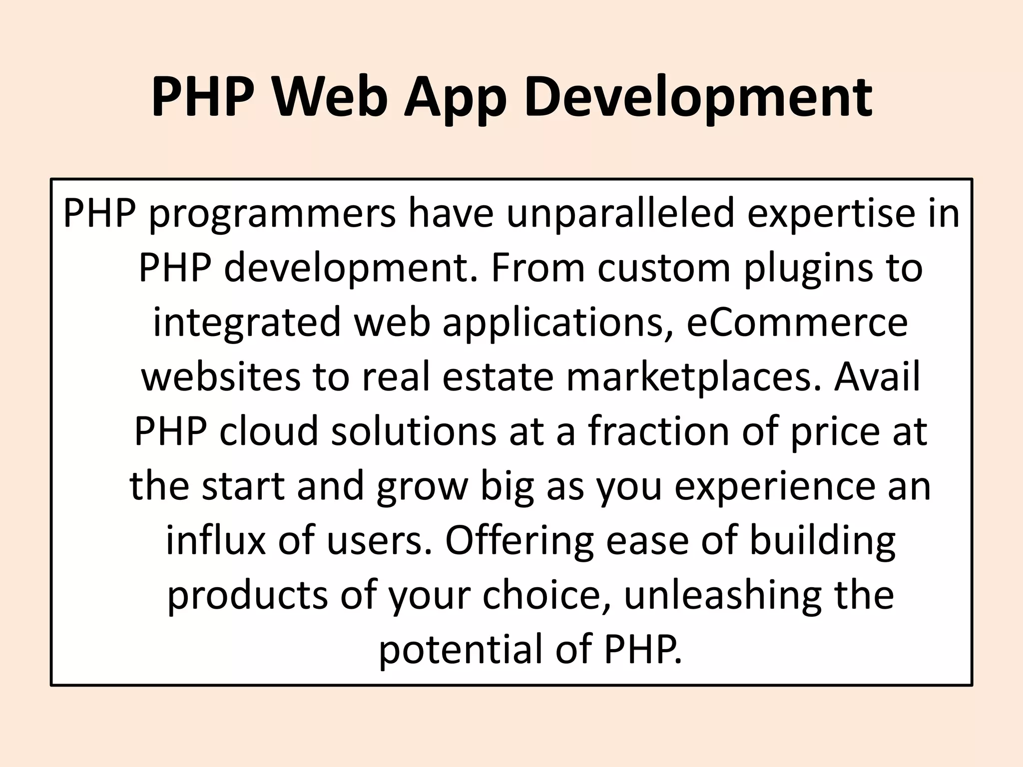 Php Website Developers Ppt
