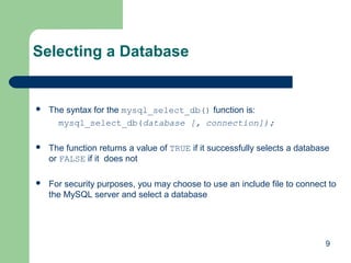 Php with MYSQL Database | PPT
