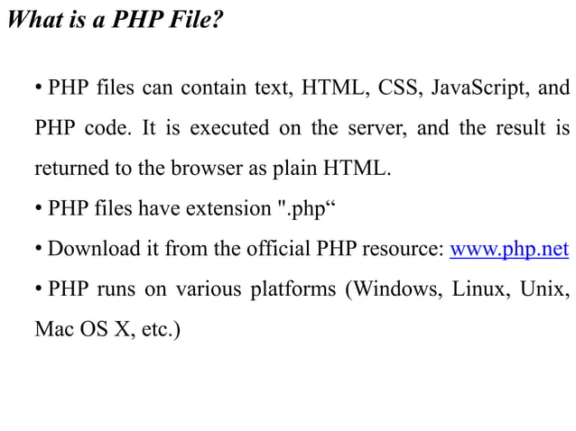 Php with mysql ppt | PPT | Free Download