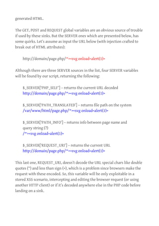 Looking for XSS in PHP Source Code | PDF