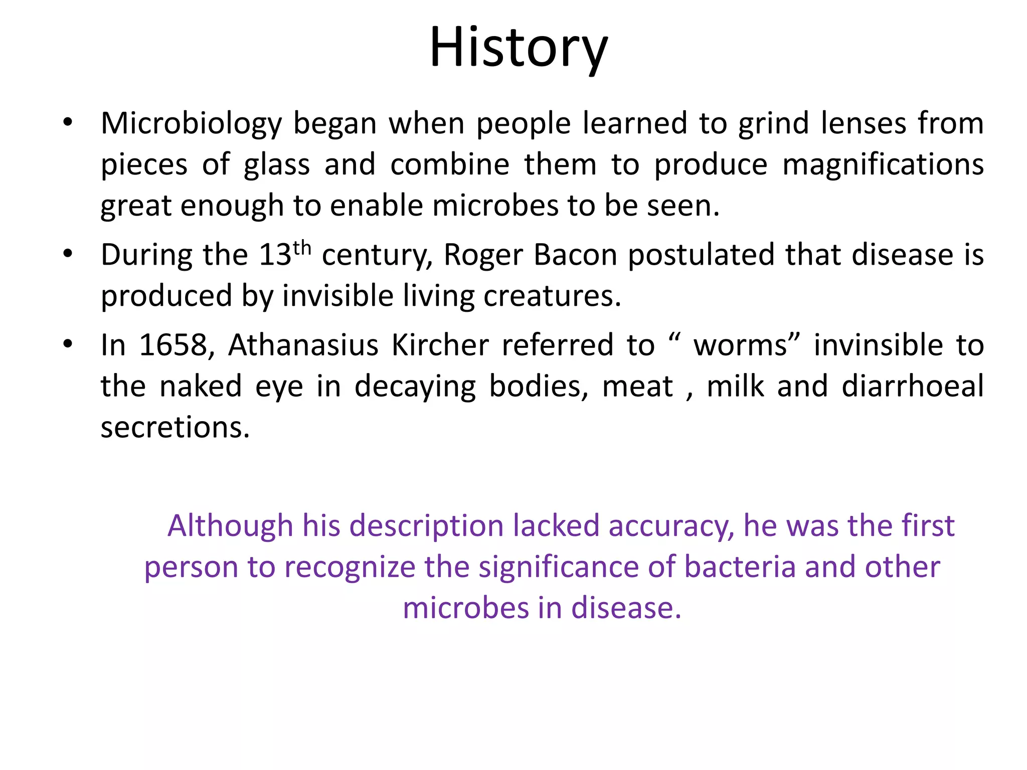 History and Scope of Microbiology | PPTX