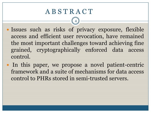 secured storage of Personal health record in cloude | PPT