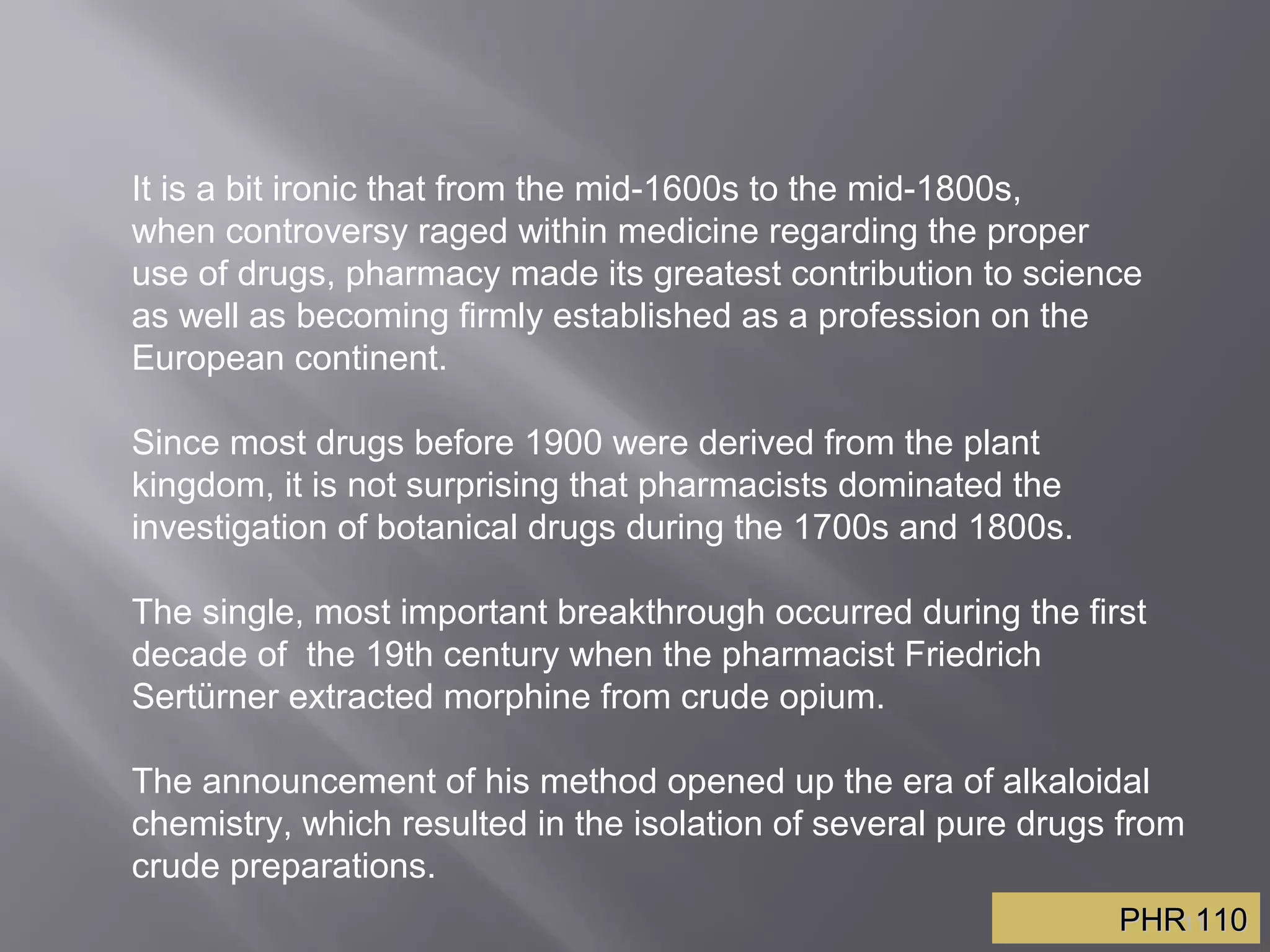 Evolution of Pharmacy/History of Pharmacy | PPT