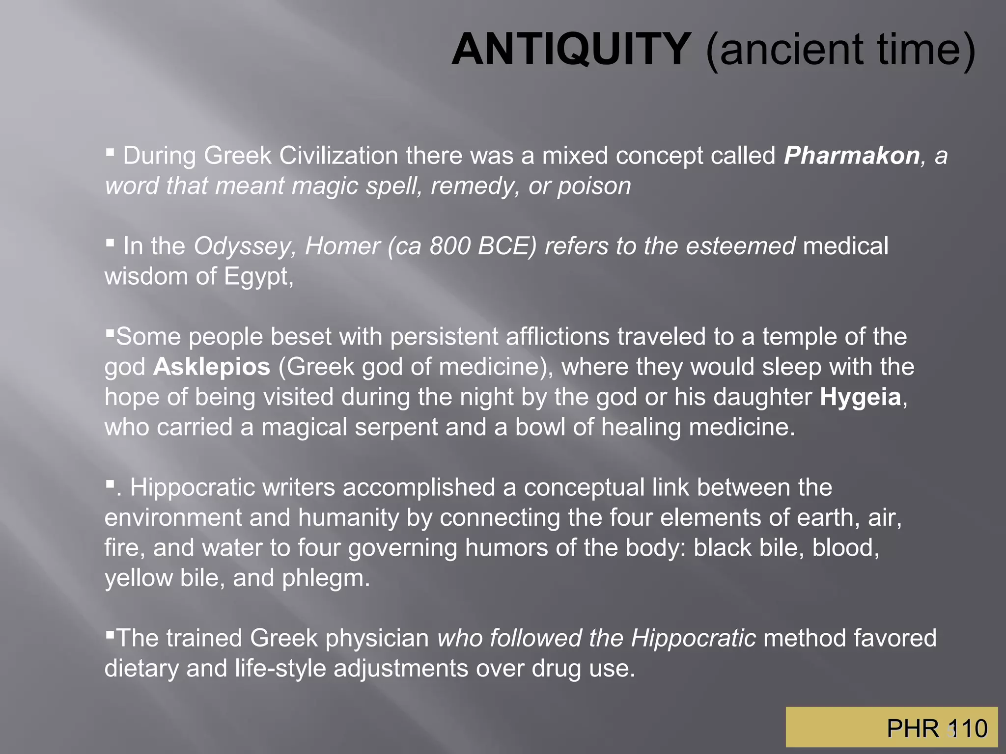 Evolution of Pharmacy/History of Pharmacy | PPT