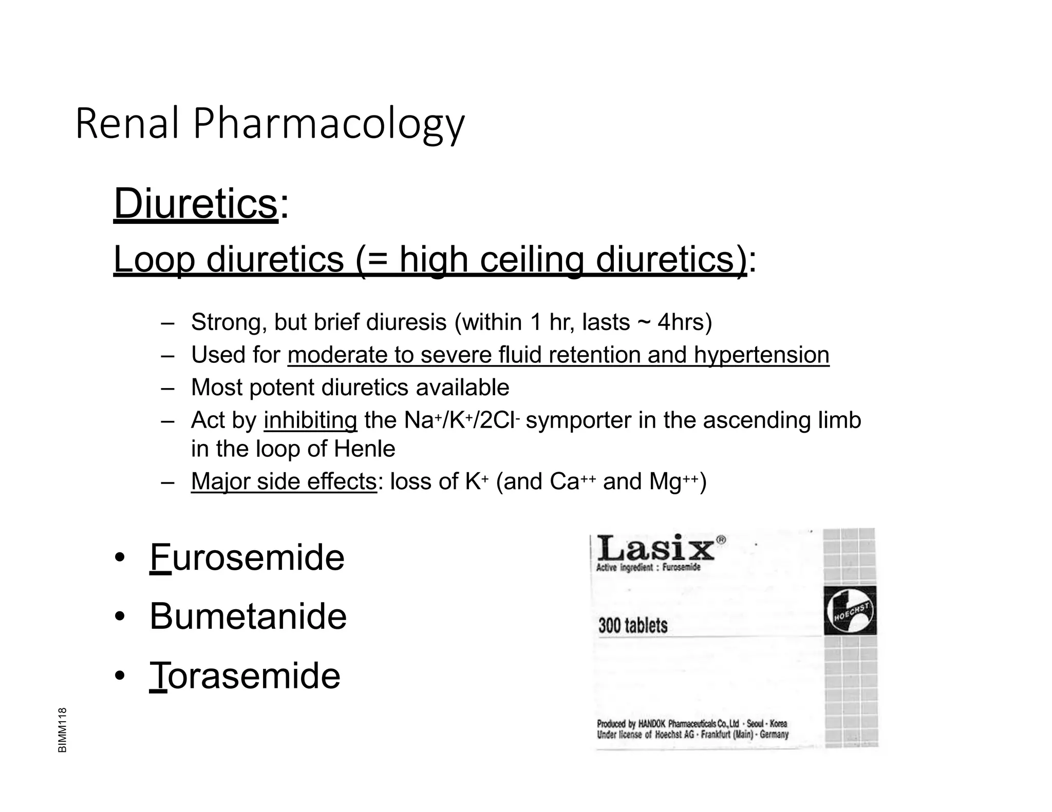 Renal Pharmacology ( Diuretics) | PPTX