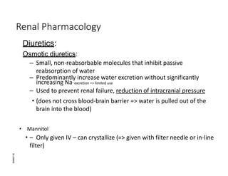 Renal Pharmacology ( Diuretics) | PPTX