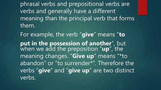 Phrasal and prepositional verbs | PPT