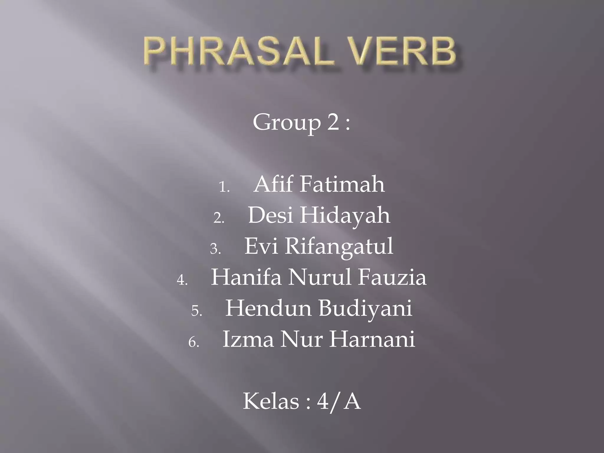 Phrasal Verb | PPT