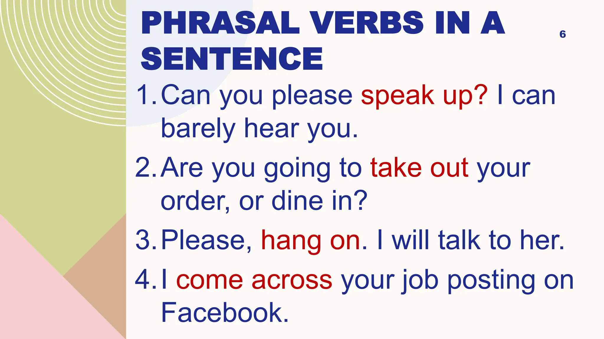 Phrasal Verb definition and examples ppt | PPTX