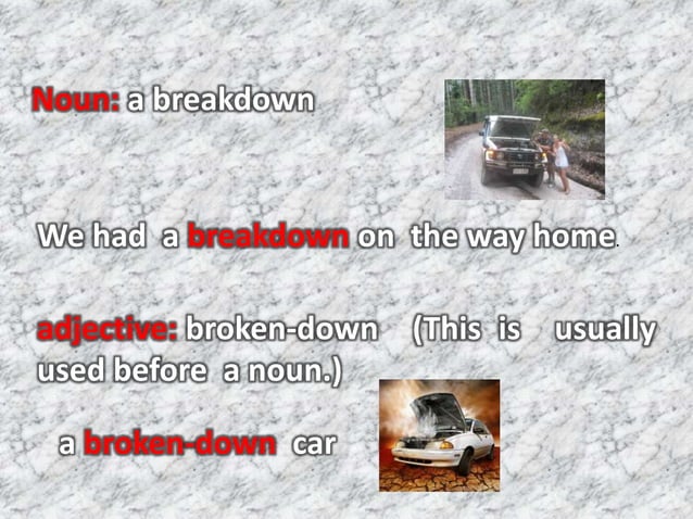 Phrasal verb - break down | PPT