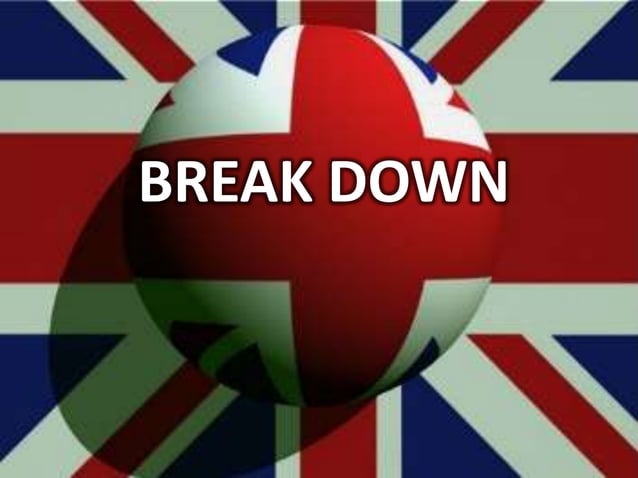 Phrasal verb - break down | PPT
