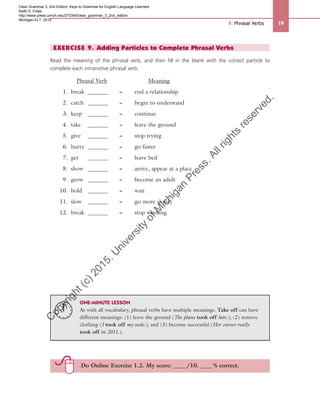 Phrasal verb english | PDF