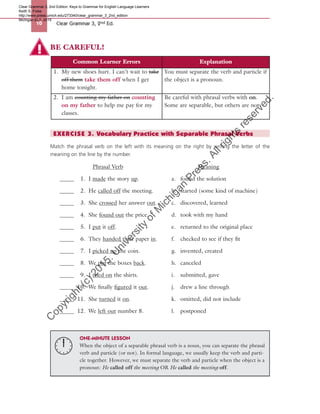 Phrasal verb english | PDF