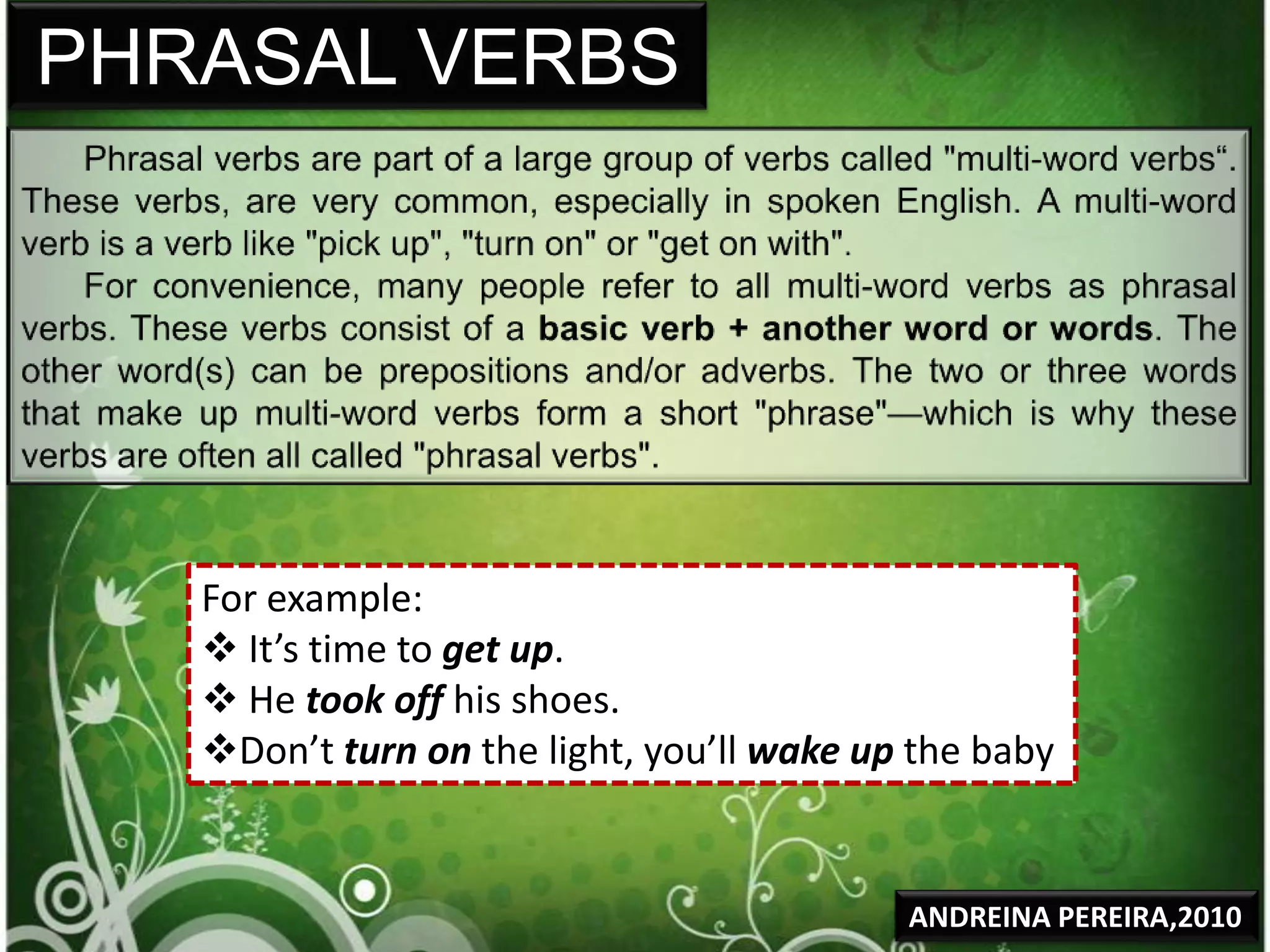 Phrasal verbs | PPTX