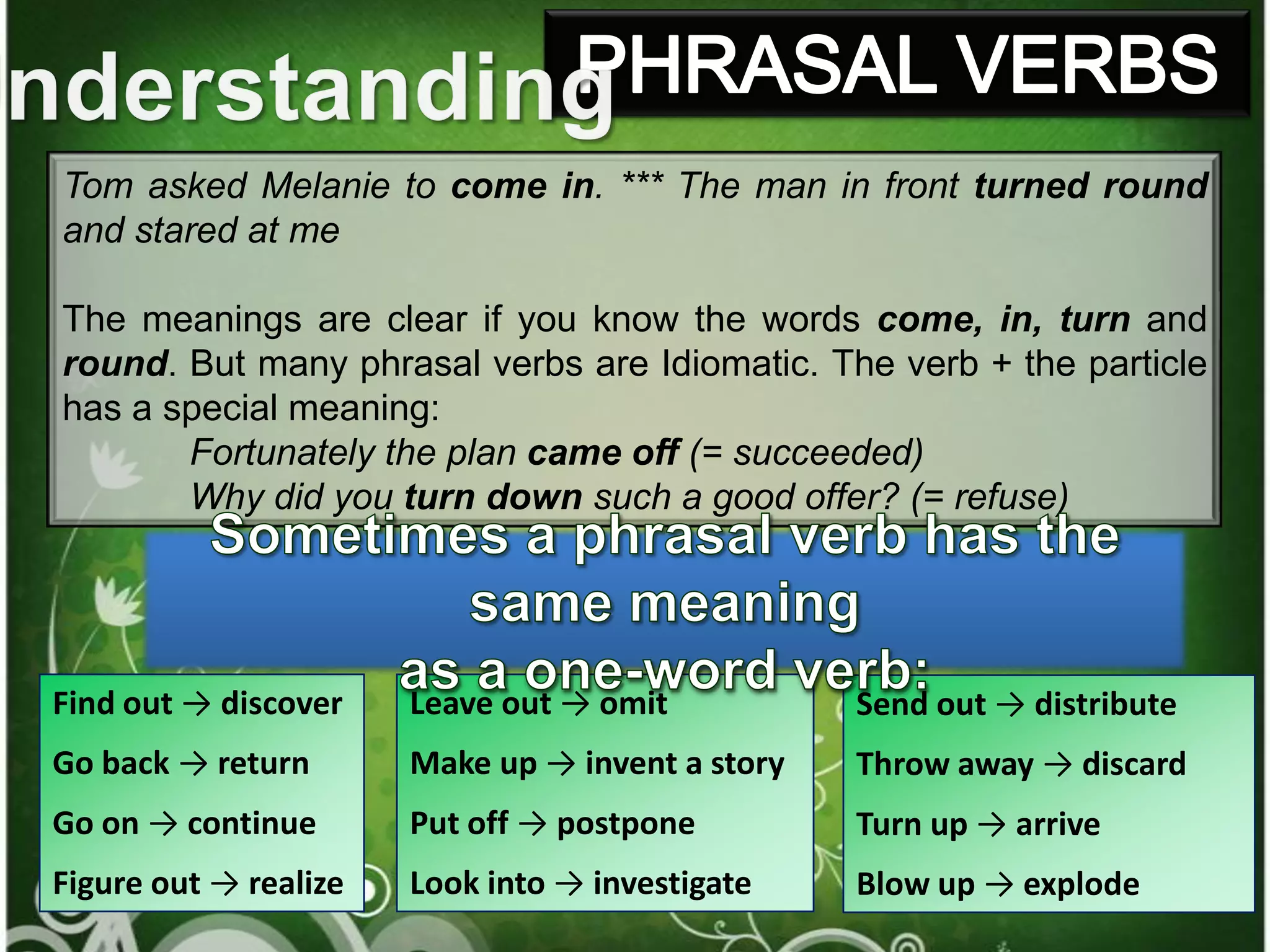 Phrasal verbs | PPTX