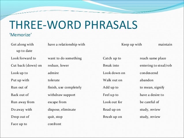 Phrasal Verbs