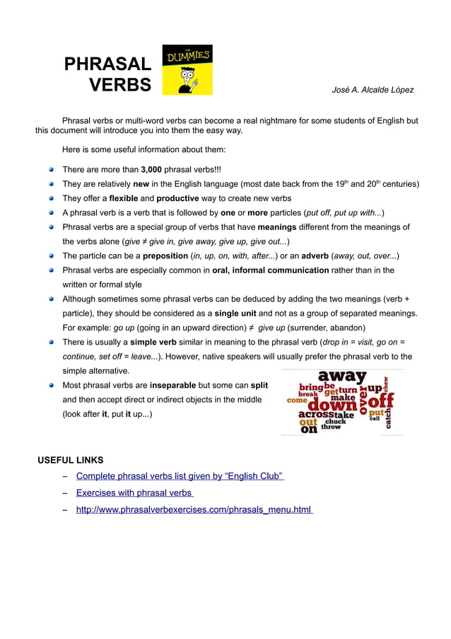 Phrasal verbs | PDF