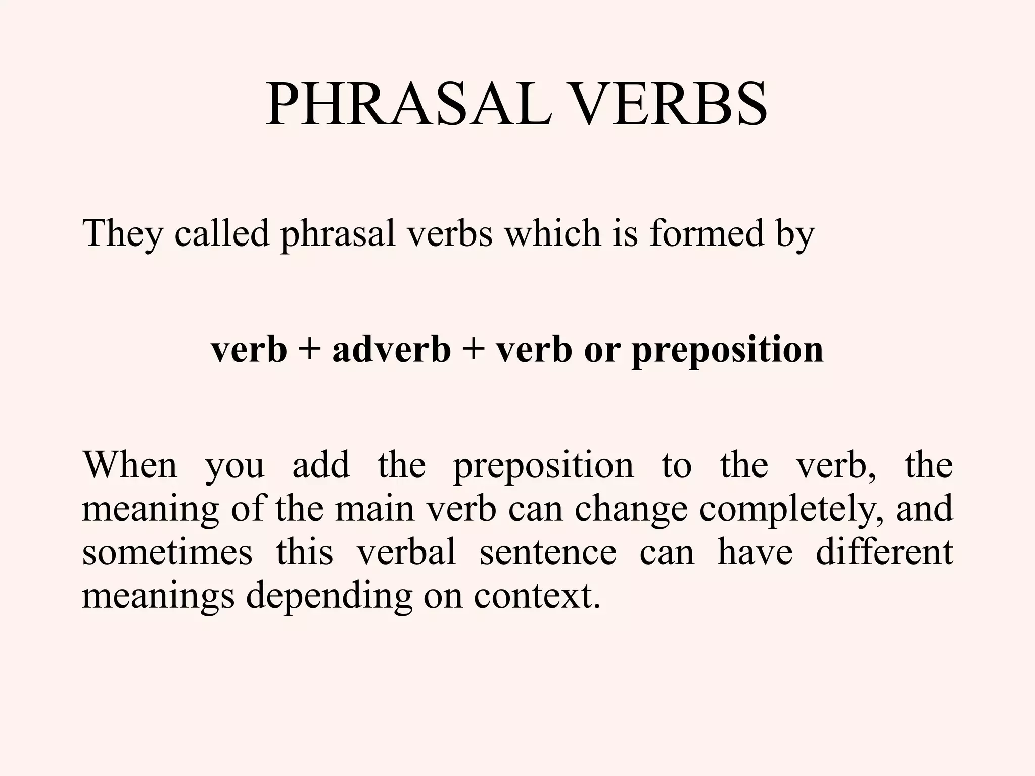 Phrasal verbs | PPSX