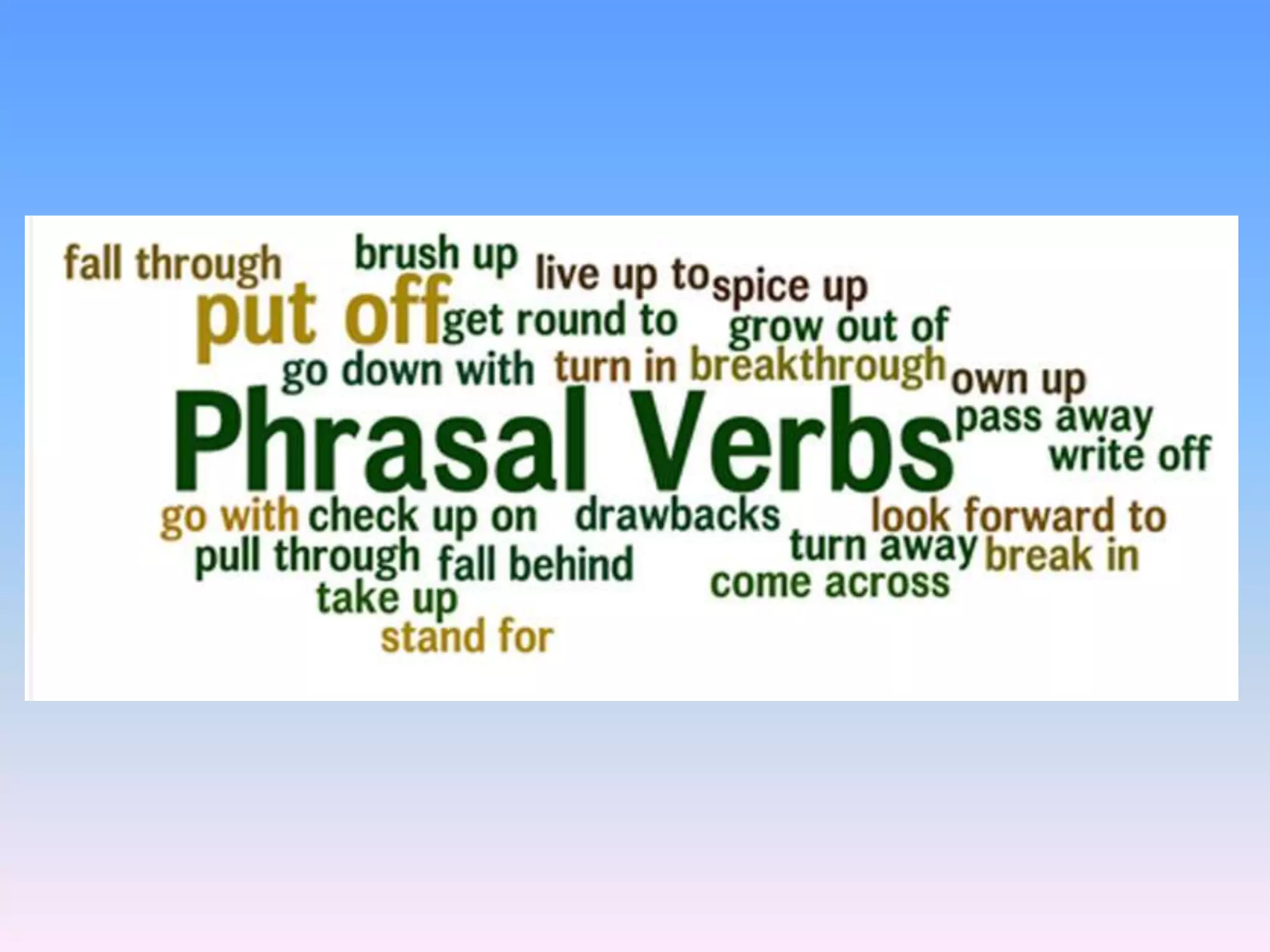 phrasal verbs, | PPTX