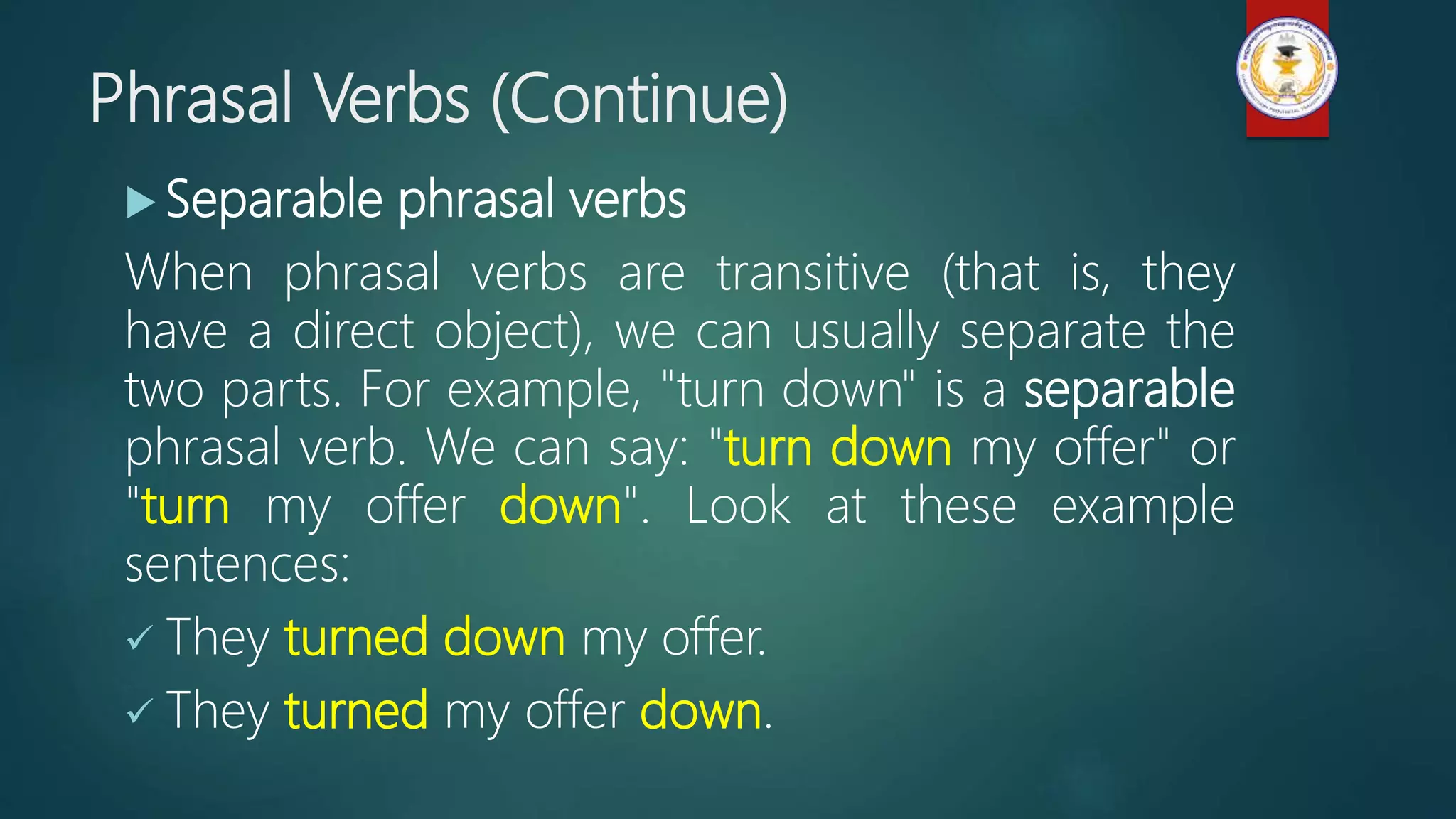 Phrasal verbs | PPTX