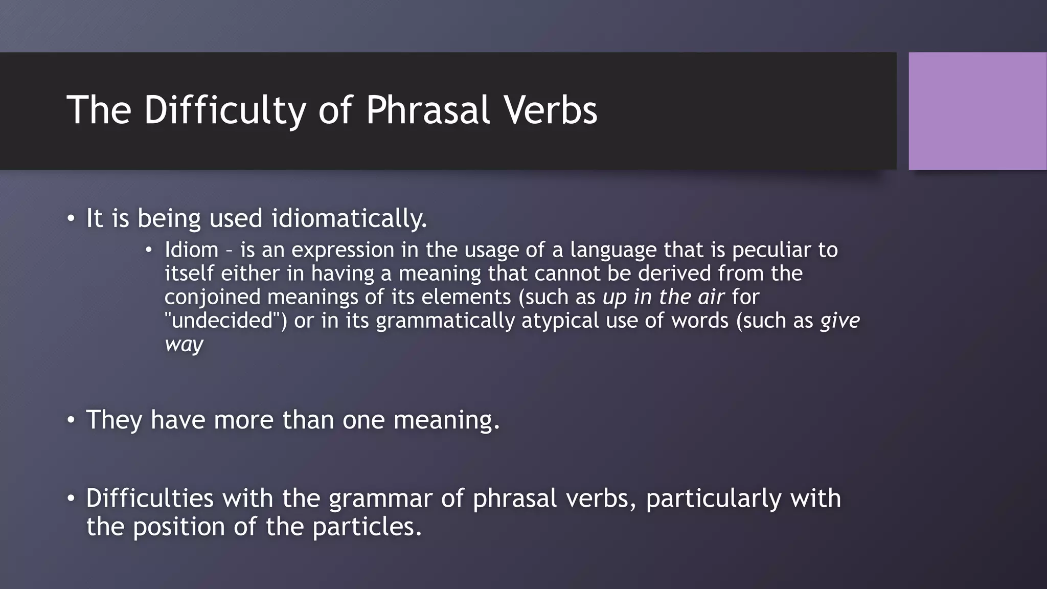 Phrasal verbs | PPT