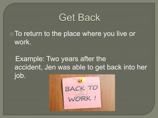 Phrasal verbs get | PPTX