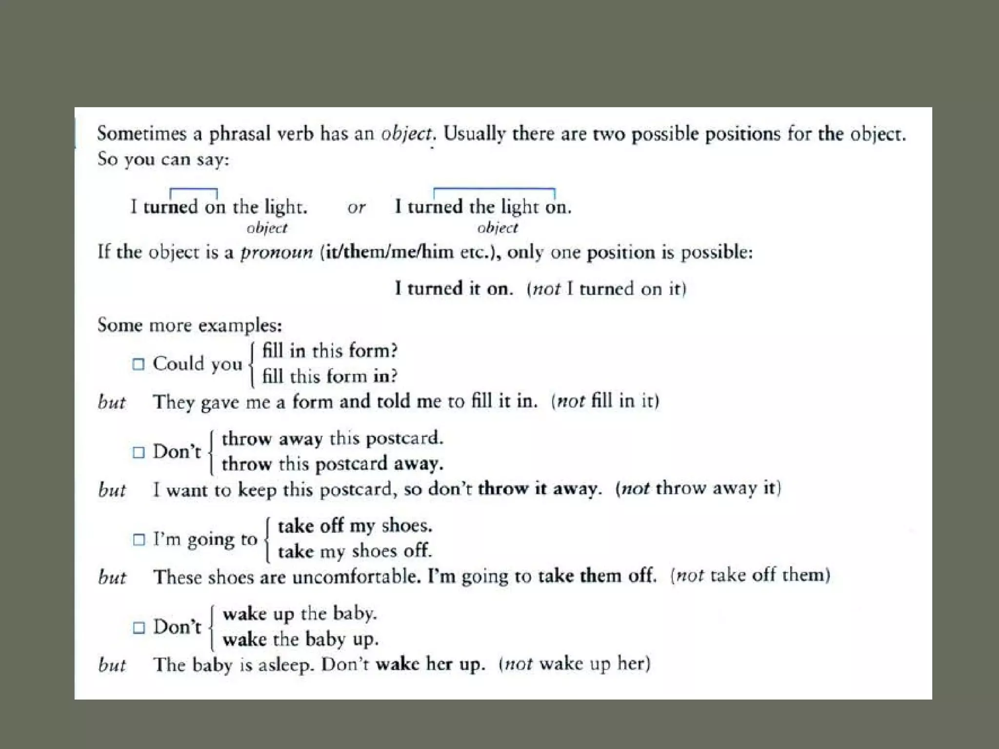 Phrasal Verbs 2 (transitive) | PPT