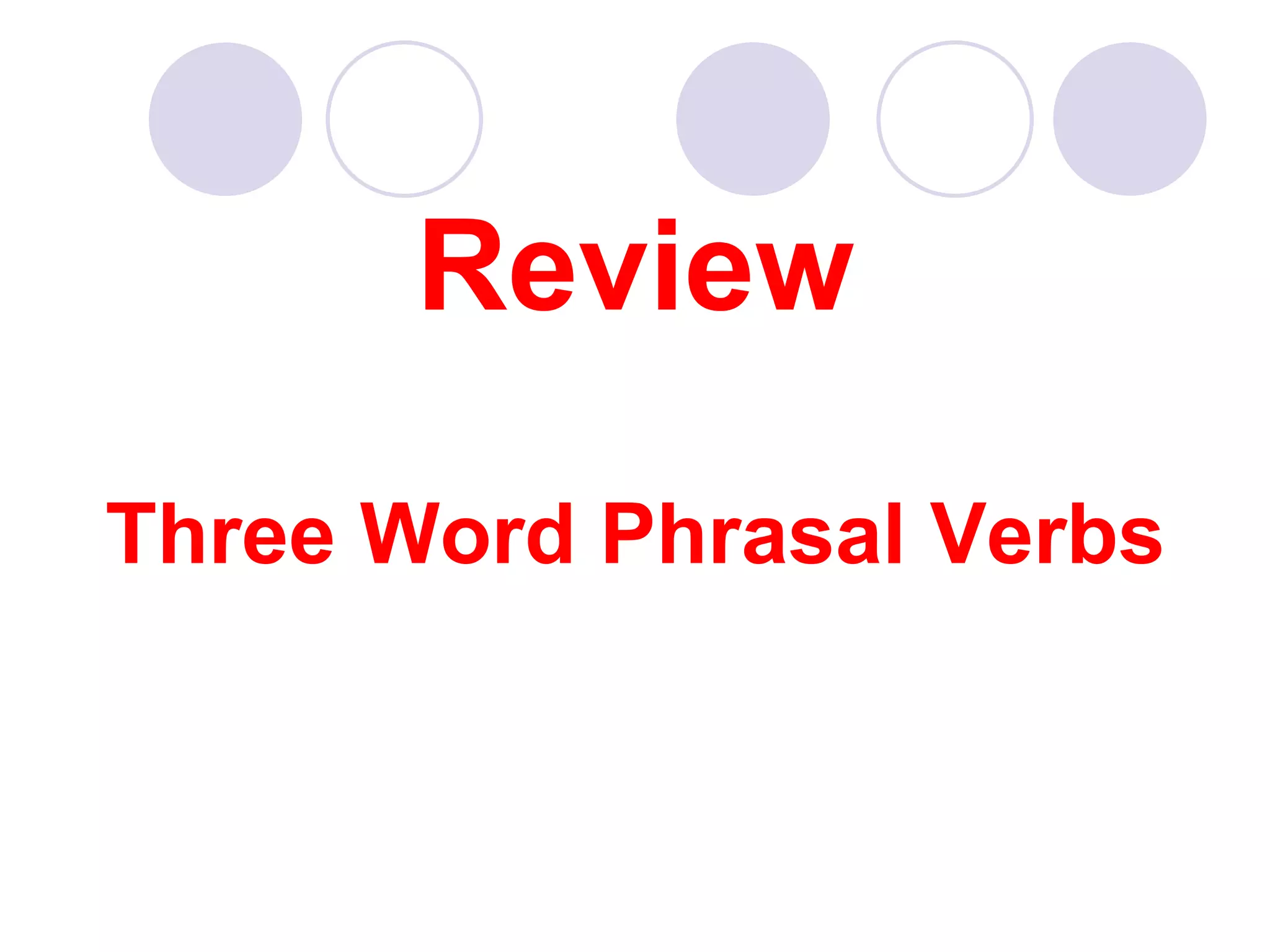 Phrasal Verbs | PPT | Programming Languages | Computing