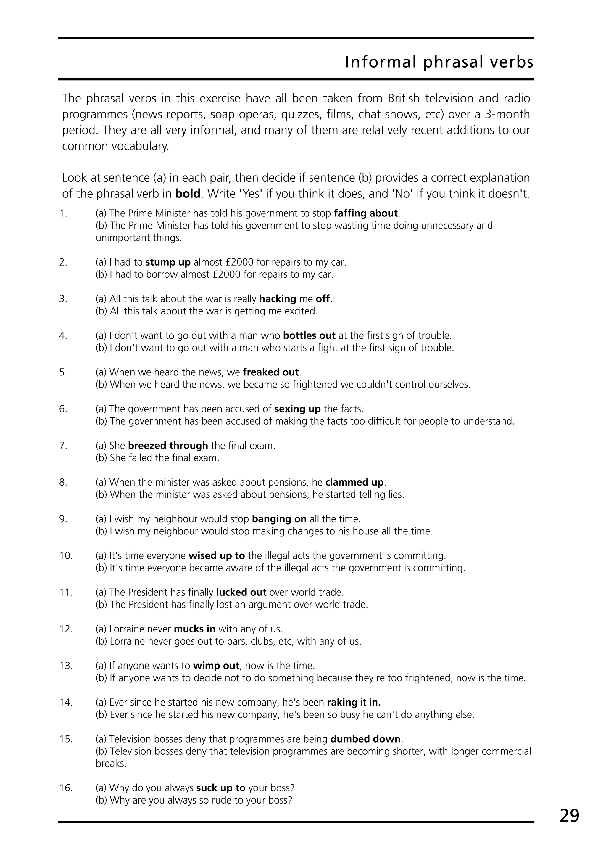 Phrasal verbs and idioms | PDF