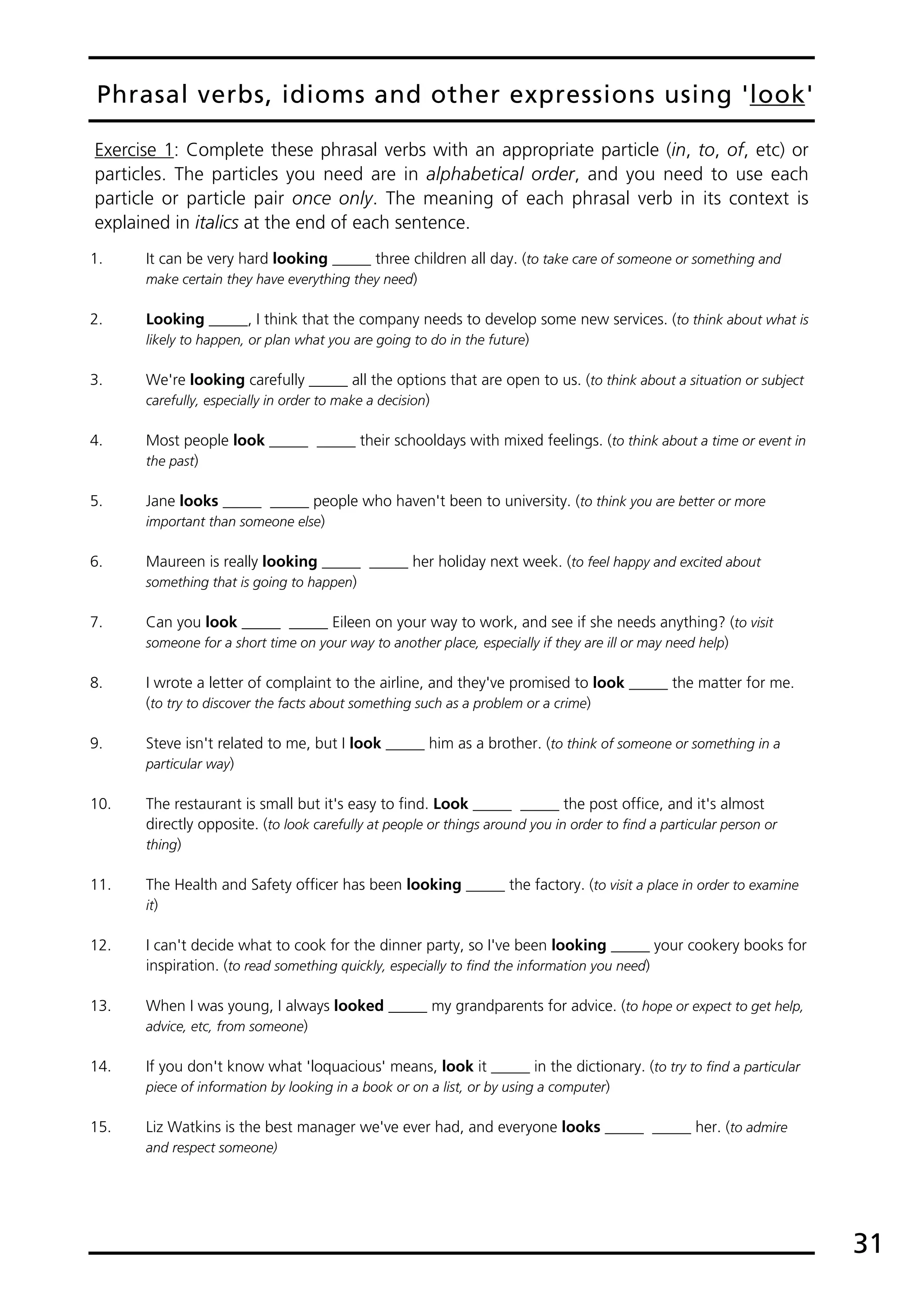 Phrasal verbs and idioms | PDF