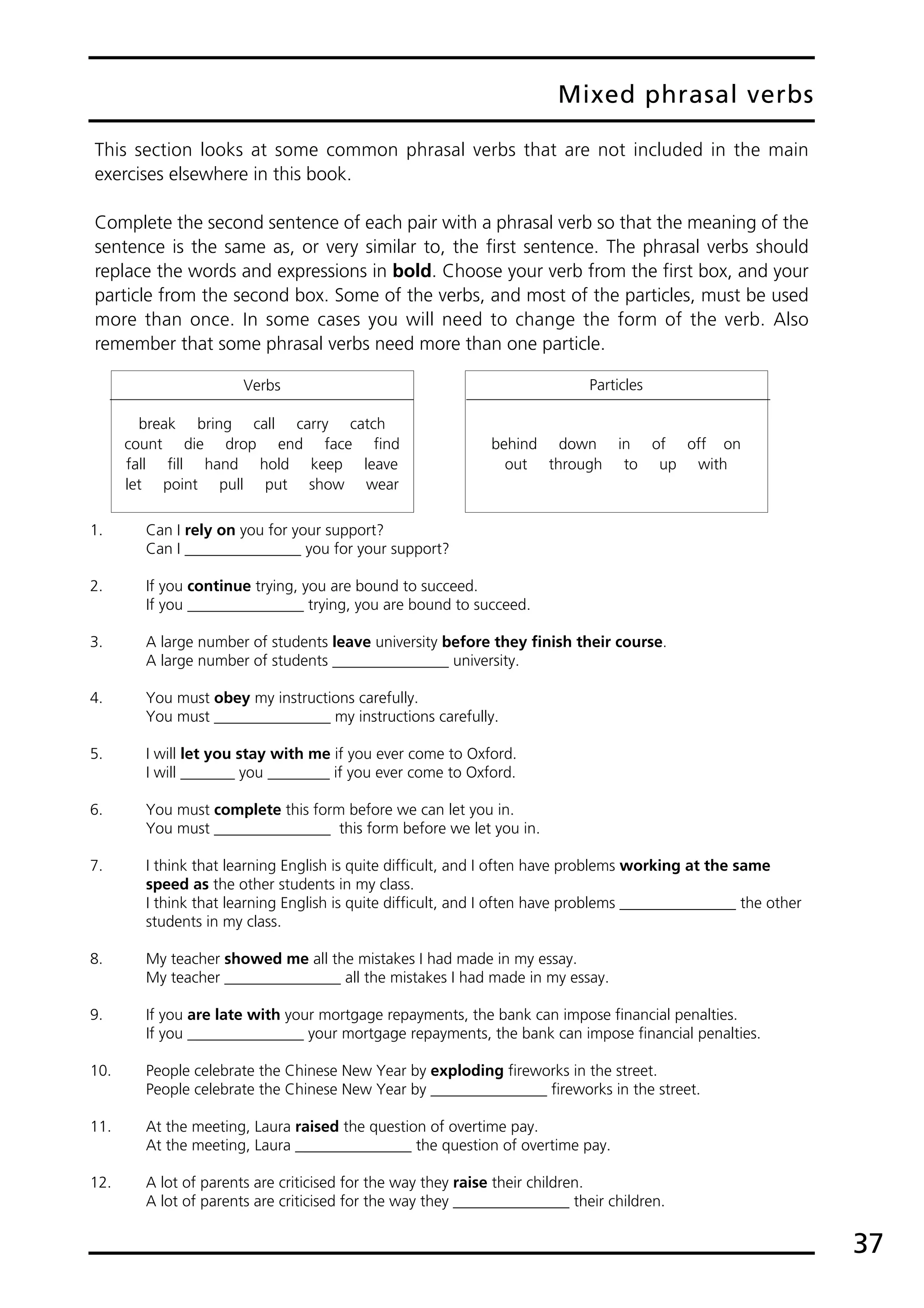Phrasal verbs and idioms | PDF