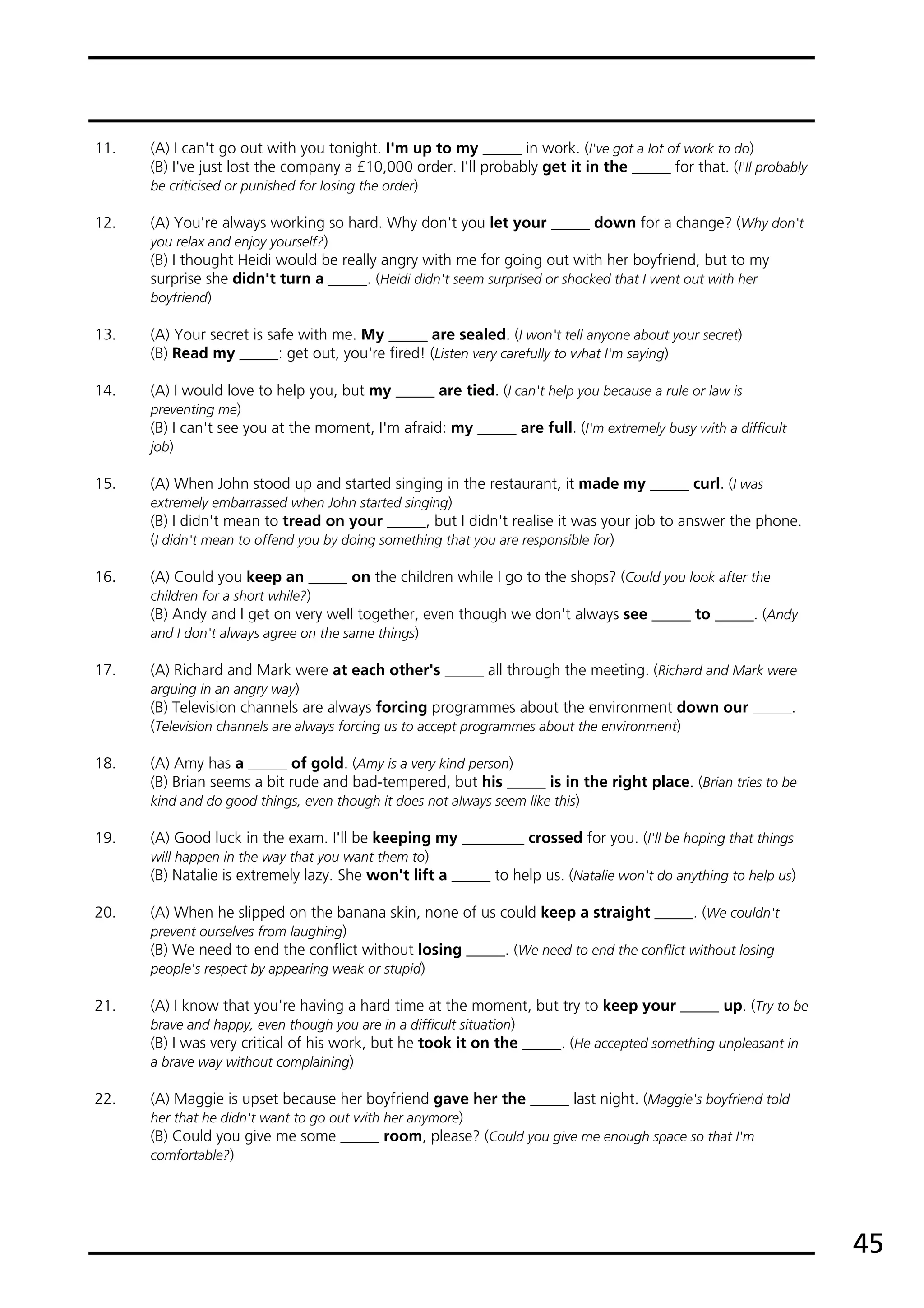 Phrasal verbs and idioms | PDF