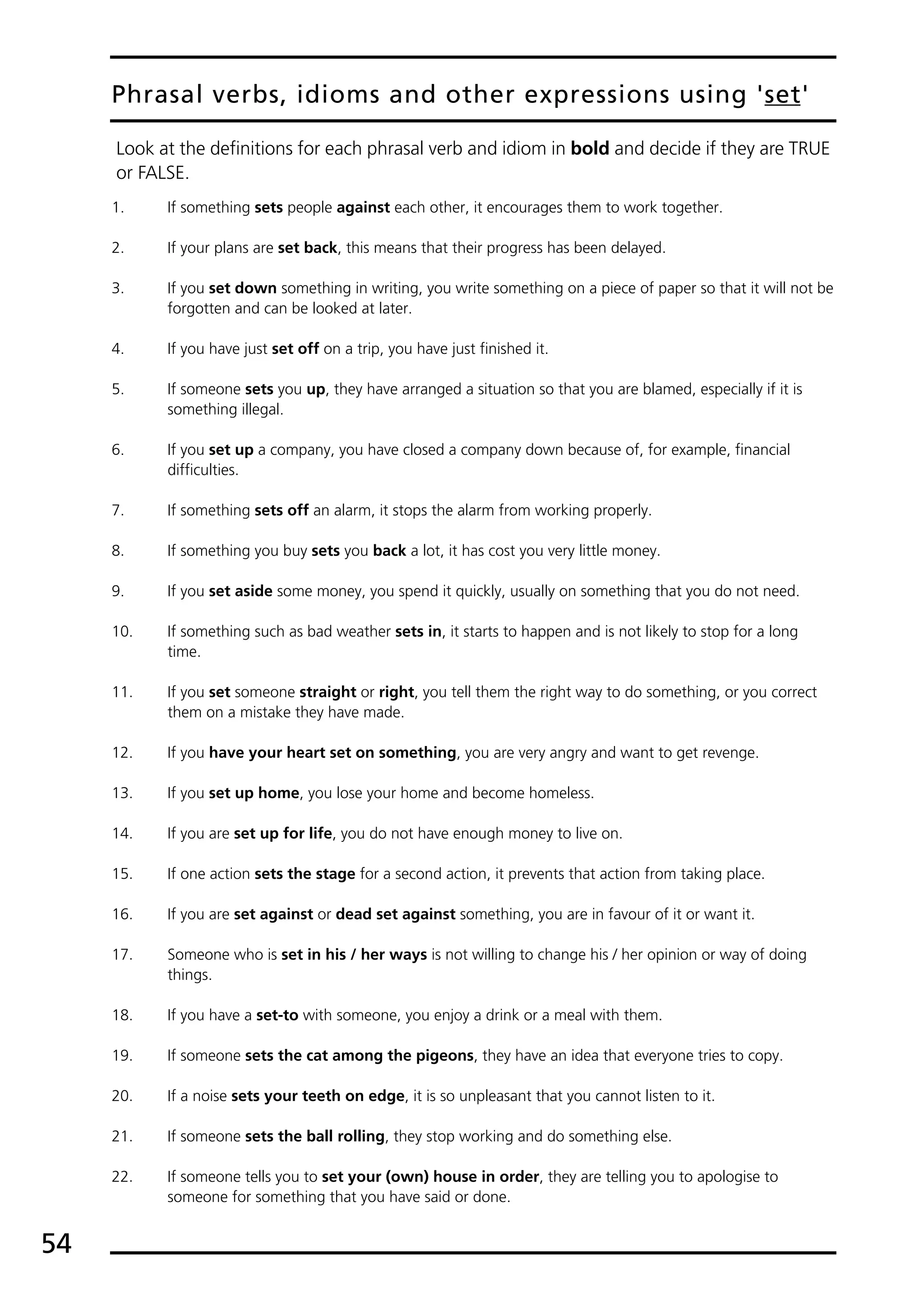 Phrasal verbs and idioms | PDF