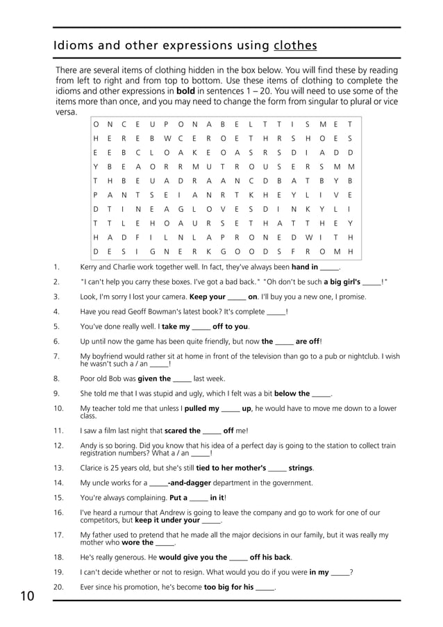 Phrasal verbs and idioms | PDF