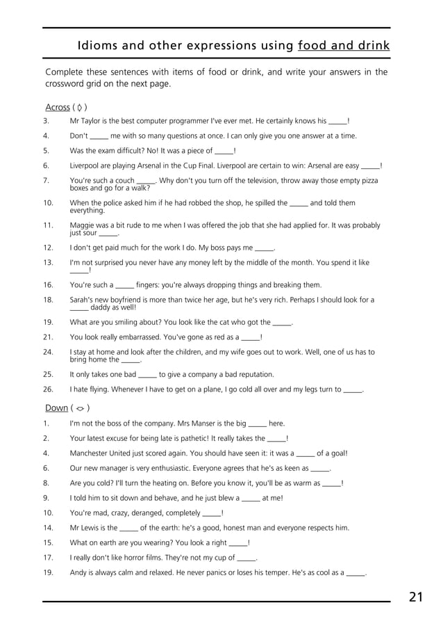 Phrasal verbs and idioms | PDF