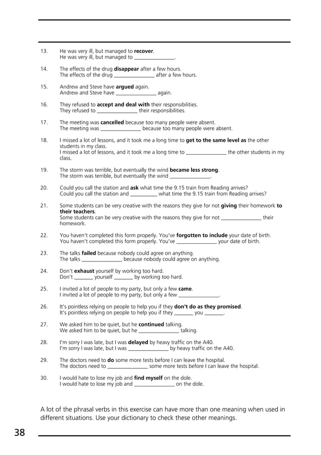 Phrasal verbs and idioms | PDF