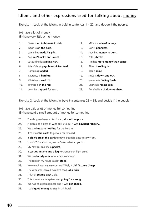 Phrasal verbs and idioms | PDF