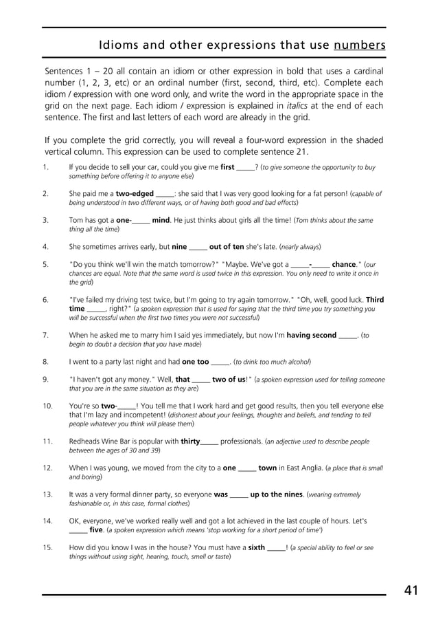 Phrasal verbs and idioms | PDF