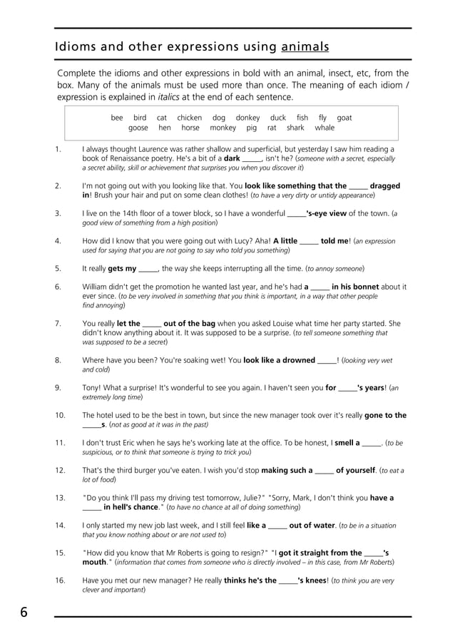 Phrasal verbs and idioms | PDF