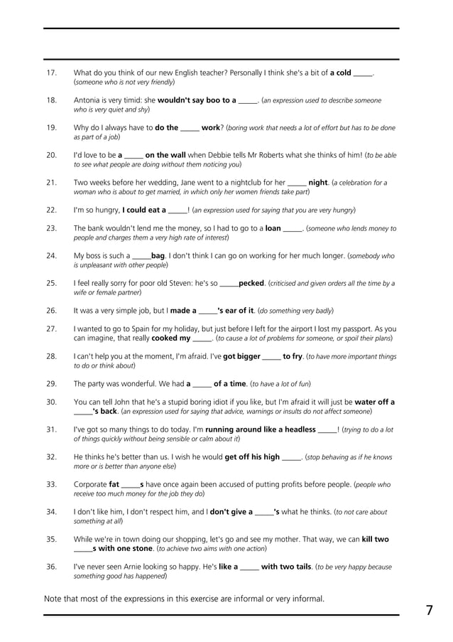 Phrasal verbs and idioms | PDF