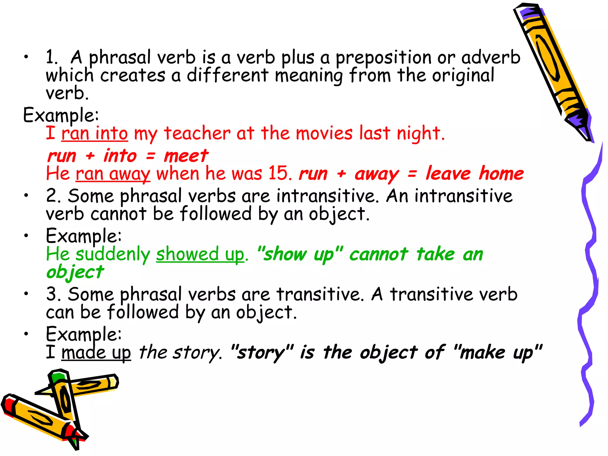 Phrasal Verbs And Prepositional Phrases | PPT