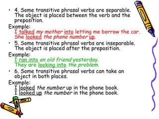 Phrasal Verbs And Prepositional Phrases | PPT