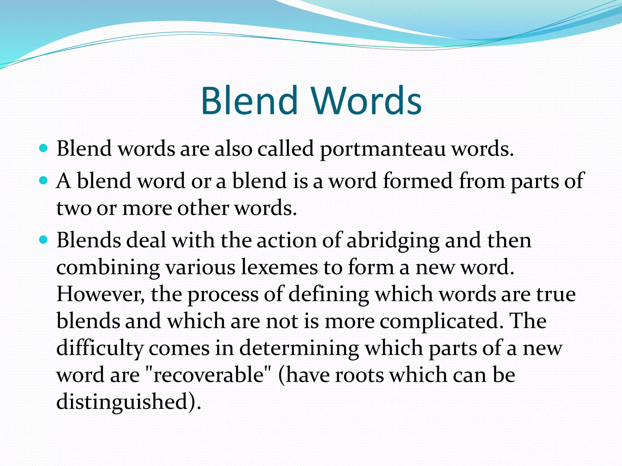 Phrasal Verbs, Blend Words And Acronym | PPTX