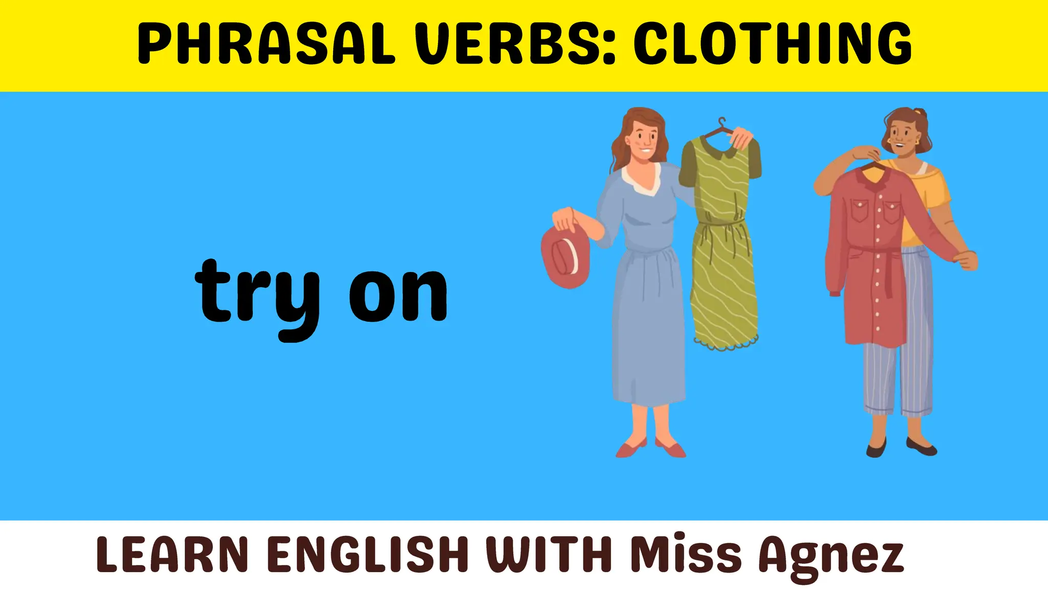 Learn Phrasal Verbs of Clothing with Pictures and Sentences | Fun ...
