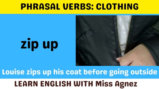Learn Phrasal Verbs of Clothing with Pictures and Sentences | Fun ...
