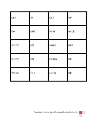 ESL Game - Phrasal Verbs Domino | PDF | Video Game Genres | Video Gaming