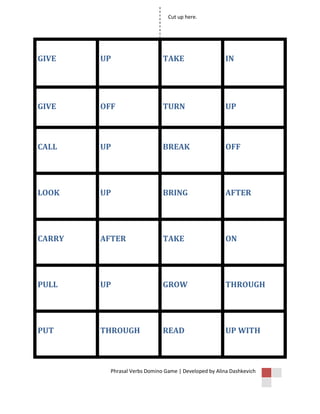 ESL Game - Phrasal Verbs Domino | PDF | Video Game Genres | Video Gaming