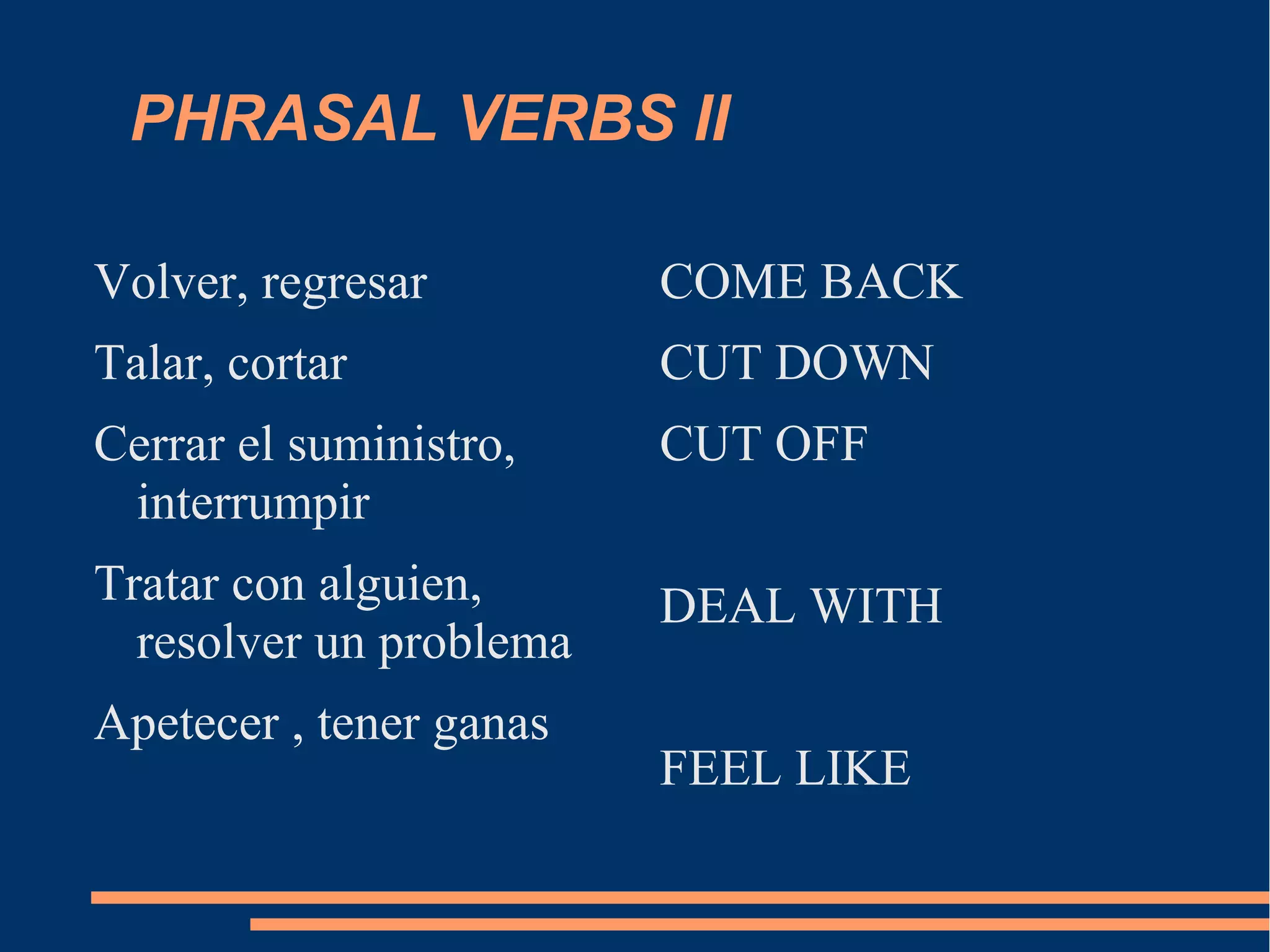 Phrasal verbs II | PPT