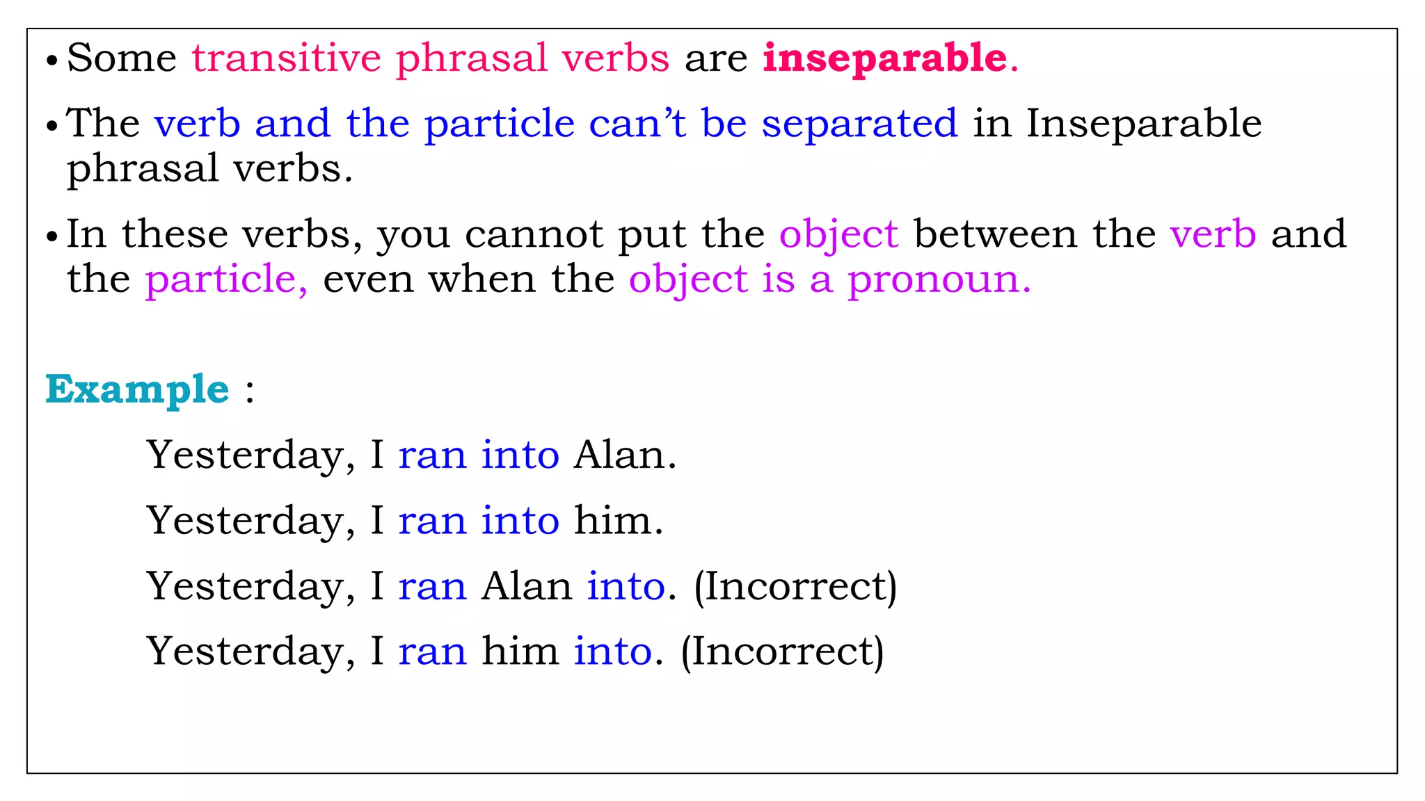 Phrasal verbs English Grammar Topic. | PPTX
