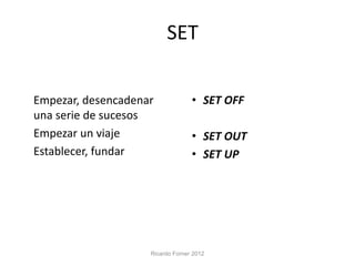 Phrasal verbs V (set, take, turn) | PPSX